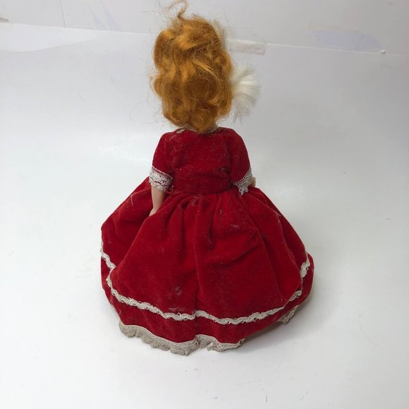 Vintage | Toys | Vintage 5s Doll Red Velvet Lace Dress | Poshmark